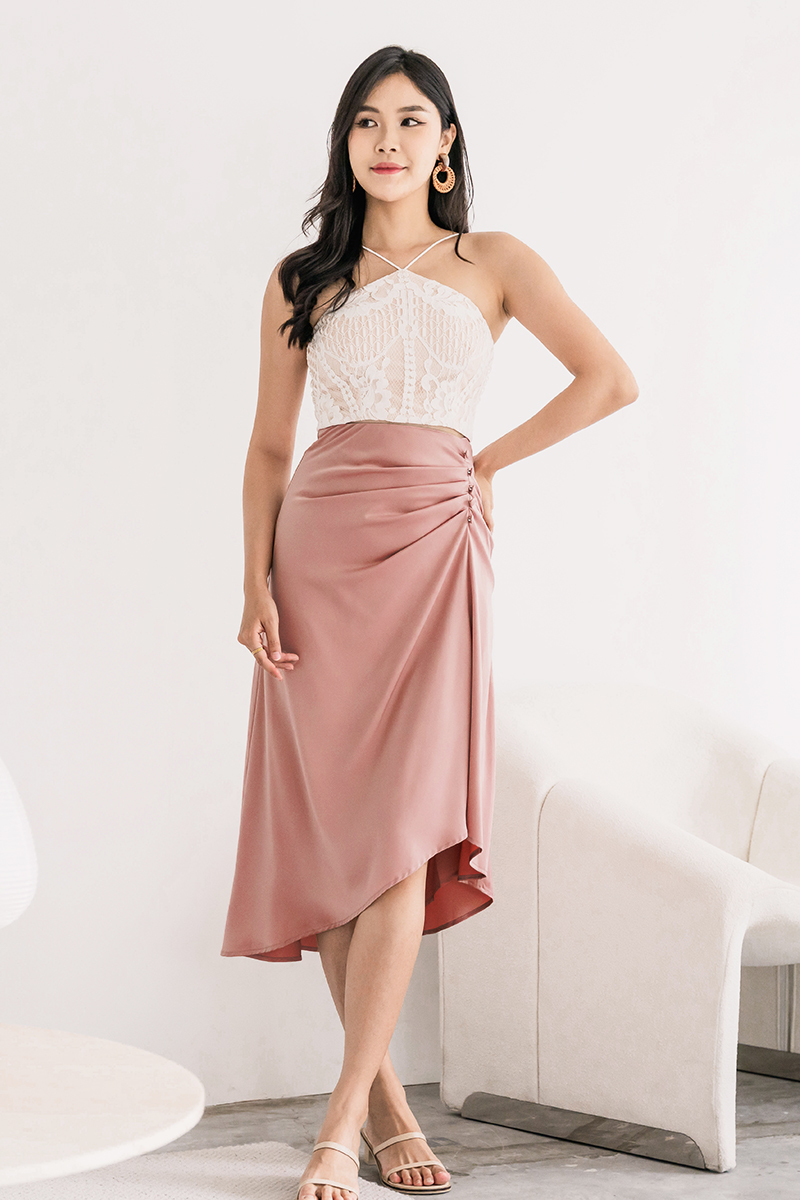 Helena Padded Halter Lace Top (White) | Dear Lyla