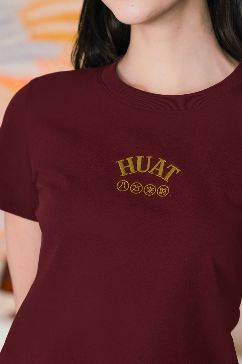 發 HUAT Regular Tee (Maroon) | Dear Lyla